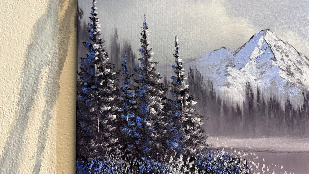 Painting #2272 - 16x20" Canvas - Winter Landscape painted 2-5-26 ...