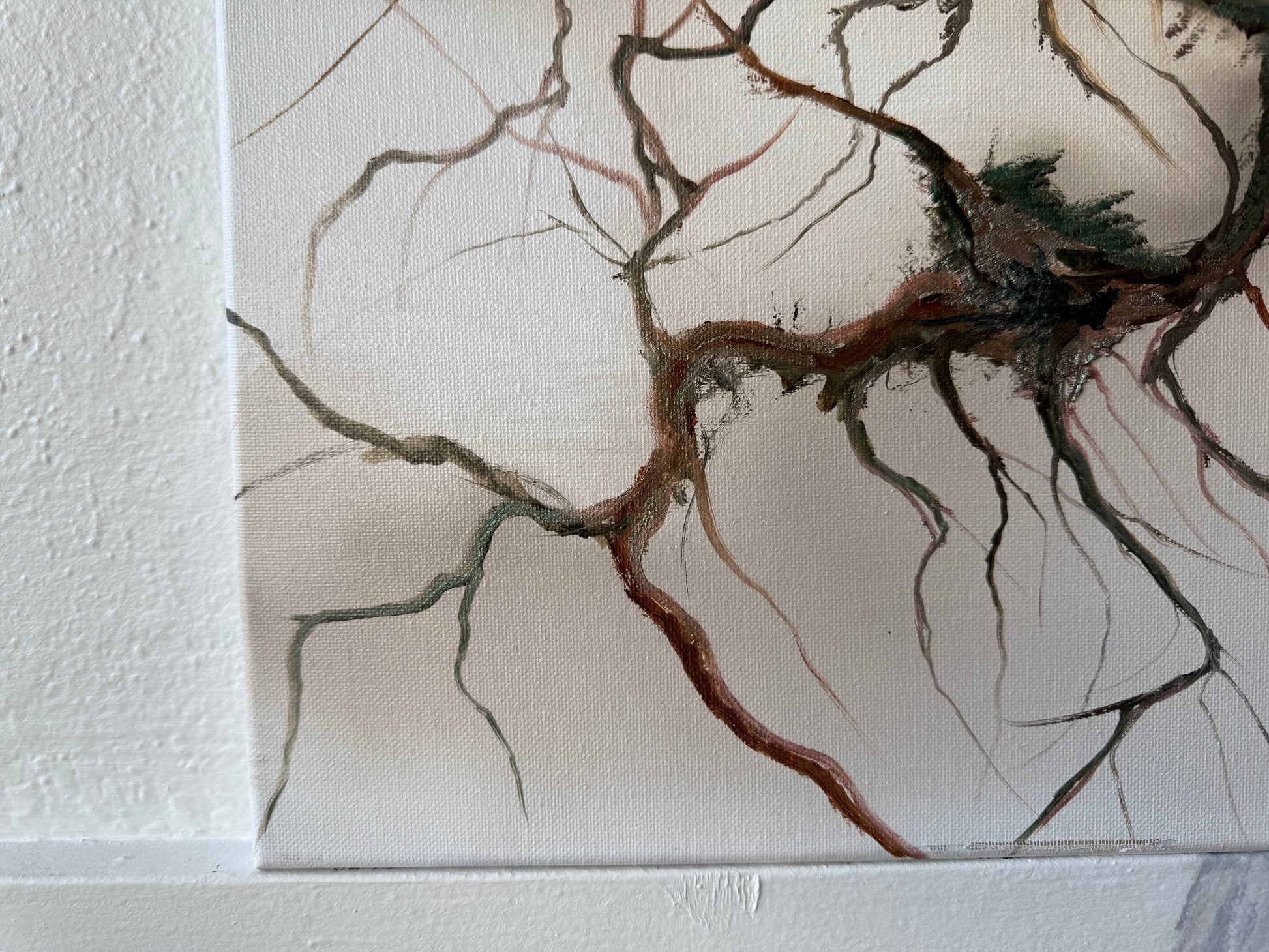 Painting #1799 - 16x20" Canvas - Marble Slab with Glow in the Dark Acc ...