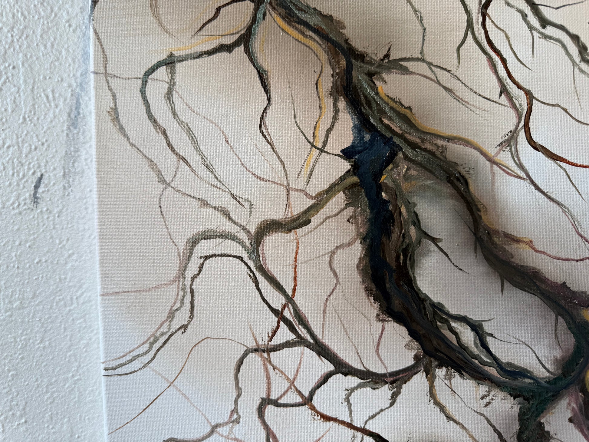 Painting #1799 - 16x20" Canvas - Marble Slab with Glow in the Dark Acc ...