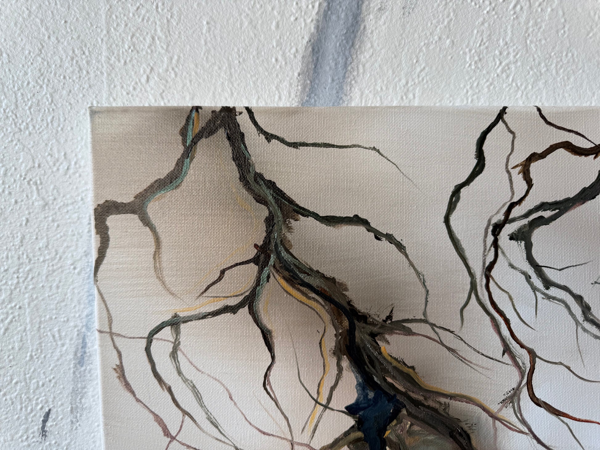 Painting #1799 - 16x20" Canvas - Marble Slab with Glow in the Dark Acc ...