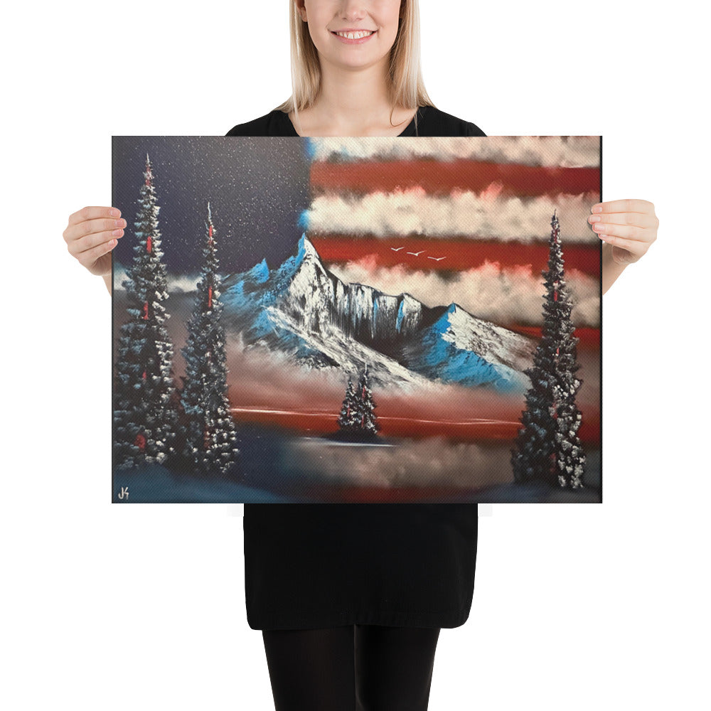 Flag - Freedom Range Canvas Print by PaintWithJosh – Paint With Josh