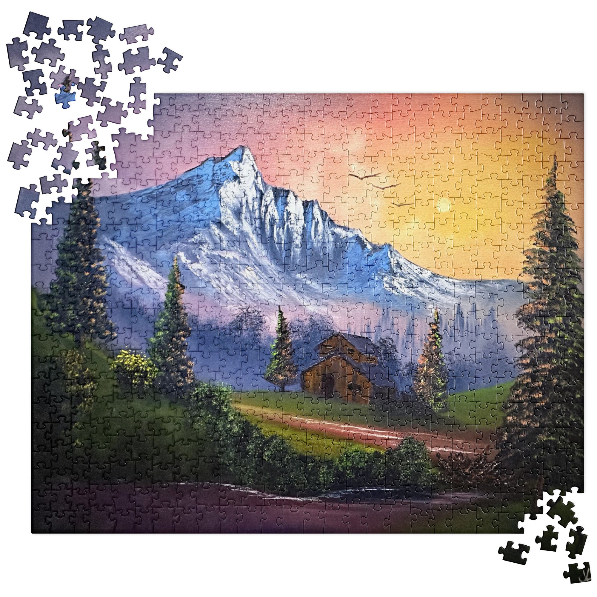 Beaver Creek Cabin Jigsaw Puzzle by PaintWithJosh – Paint With Josh